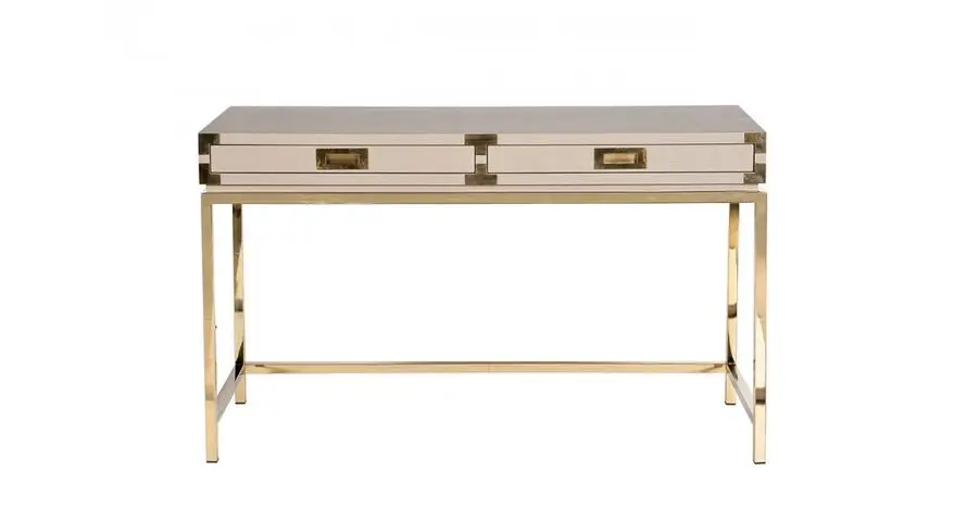46AS-D4084-TP Стол письменный светлый шпон/золото 130*50*78см за 161200 в категории Столы ...